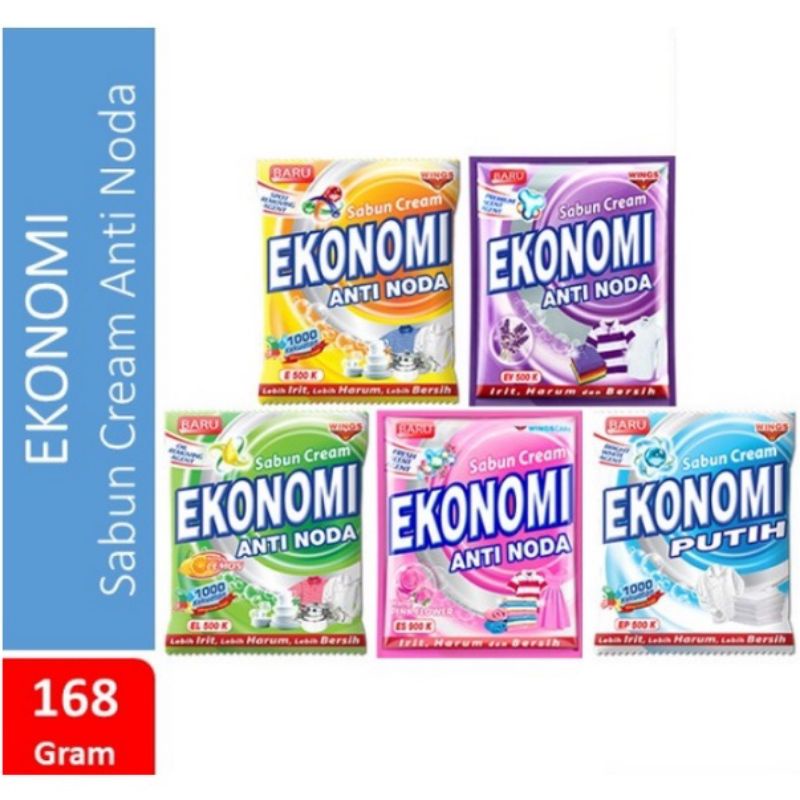 Jual 0SABUN EKONOMI CREAM ANTI NODA 168gr COLEK WINGS BIRU DETERJEN ...