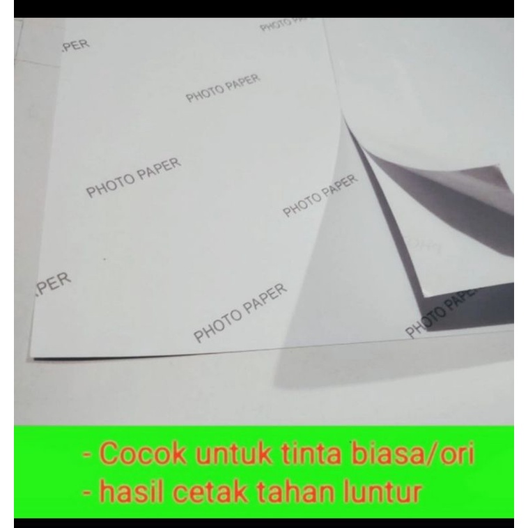 Jual kertas foto stiker glossy a4 isi 20 lembar/ photo glossy sticker ...