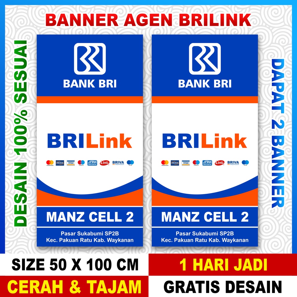 Jual BANNER BRILINK PAKET 2 BANNER TERMURAH | Shopee Indonesia