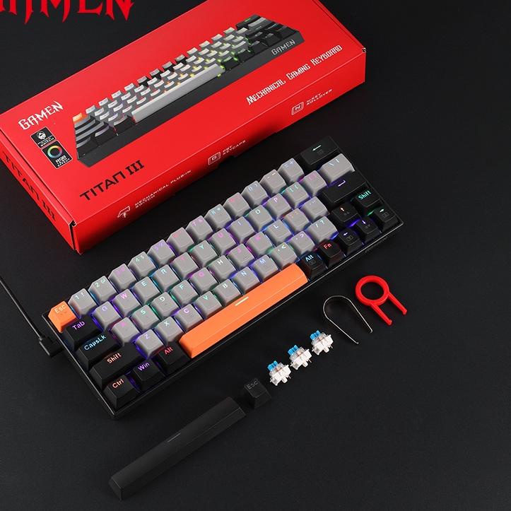 Jual Rekomendasi GAMEN Titan III Mechanical Pluggable Switch Blue ...