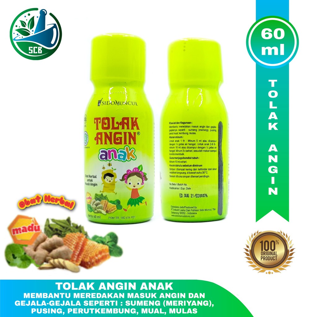 Jual Tolak Angin Anak SidoMuncul Botol 60ml - Obat masuk angin anak ...