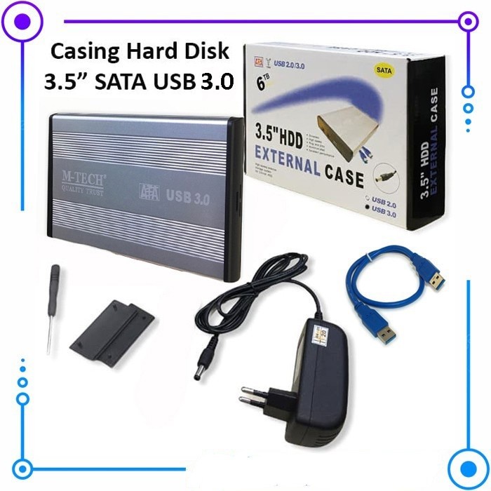 Jual Casing HDD 3.5 sata Eksternal External 3,5 inch case USB 3.0 Aluminium | Shopee Indonesia