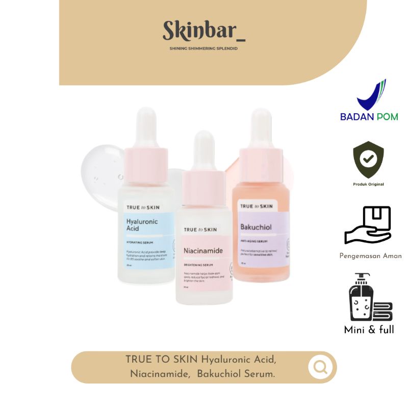 Jual True To skin Bakuchiol, Niacinamide, hyaluronic Acid share in jar ...