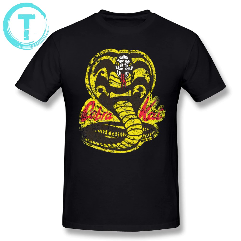 Jual Cobra Kai T Shirt Cobra Kai T-Shirt Short-Sleeve Oversized Tee Shirt Printed Cotton ...