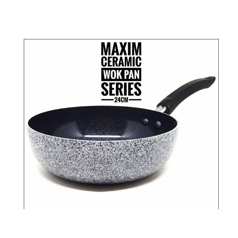 Jual MAXIM Neostone Penggorengan Deep Wok Maerble Ceramic Anti Lengket ...