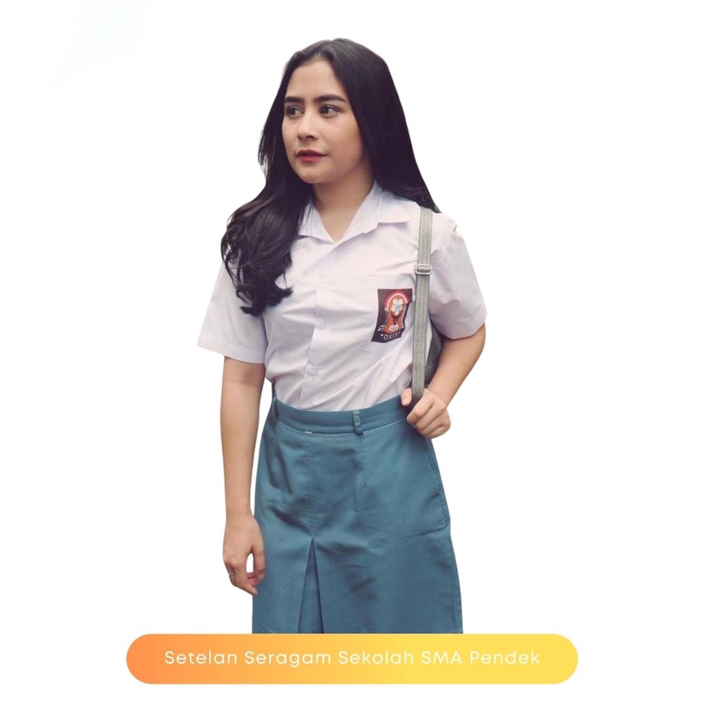 Jual Seragam Sekolah Setelan Baju Pendek dan Rok Pendek SMA atasan ...