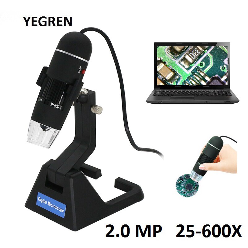 Jual PREORDER 25X-600X USB Digital Microscope Zoom Endoscope with 8 LED ...
