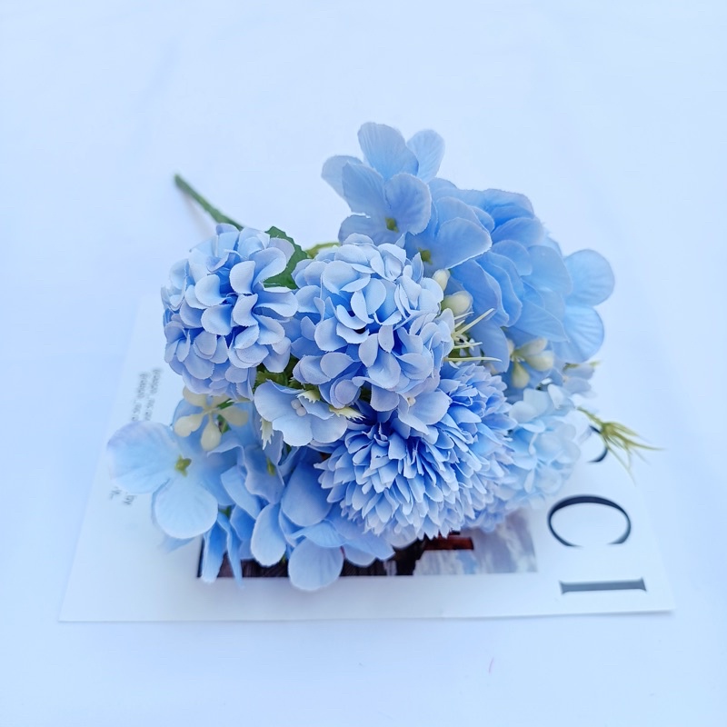 Jual BUNGA POM POM HYDRANGEA ARTIFICIAL IMPORT PERTANGKAI | Shopee ...