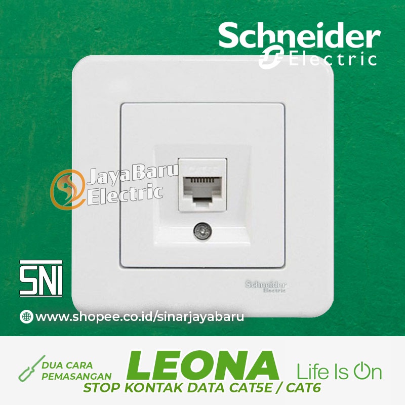 Jual Stop Kontak Data Outlet Cat5E Cat6 SCHNEIDER LEONA | Shopee Indonesia
