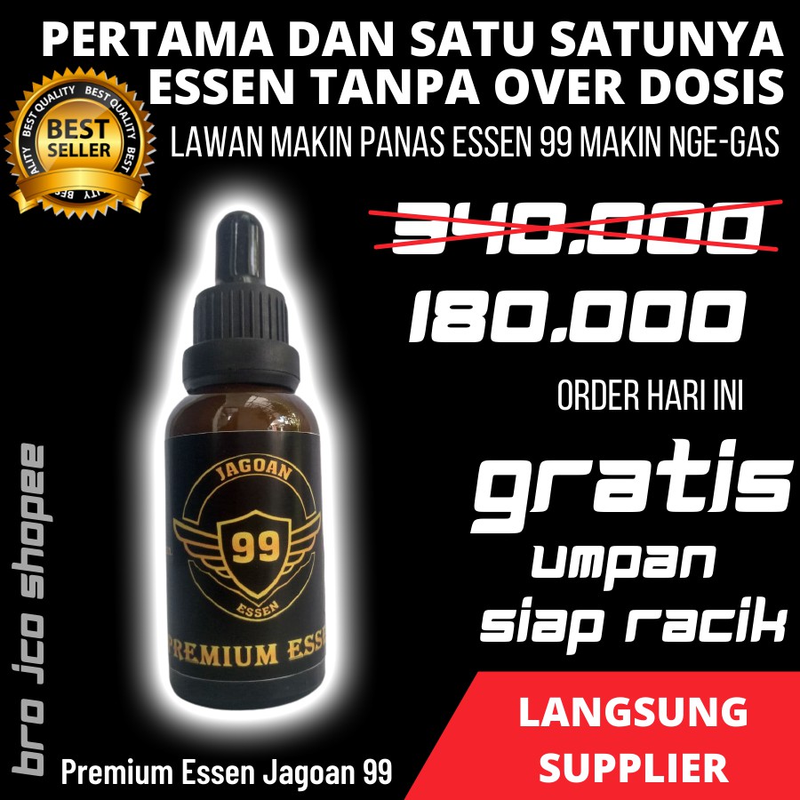 Jual Essen Jagoan 99 Essens Premium Essence Esen Umpan Pancing Ikan Mas ...