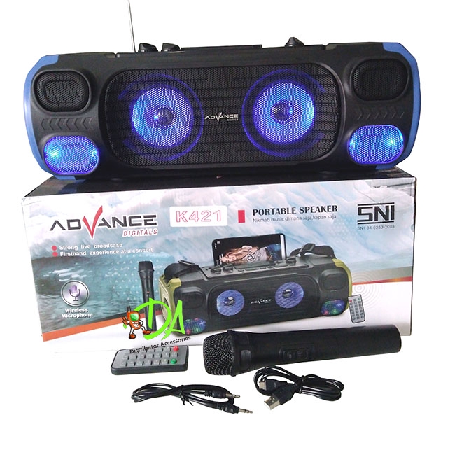 Jual Speaker Advance K421 Blutut plus mic wireless portabel Meeting / speaker karaoke oke ...