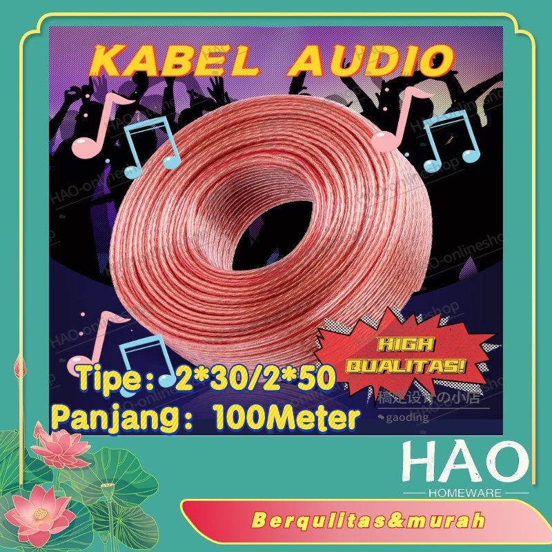 Jual Kabel listrik transparan/kabel audio/super promo 2x30/2x50 ...