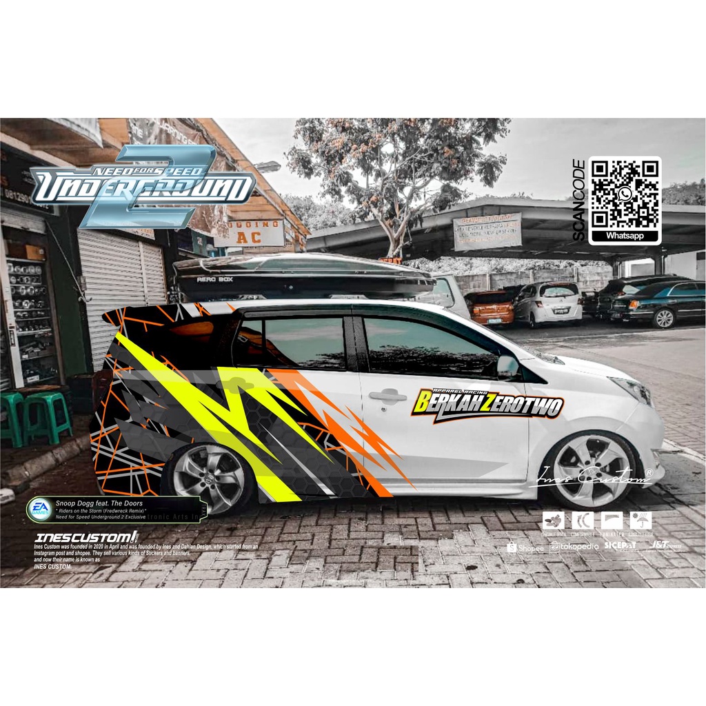 Jual STIKER MOBIL SIGRA CALYA XENIA JAZZ BRIO DECAL MOBIL RACING ...