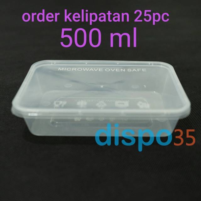 Jual Kotak Makan Bening/Box Plastik/Thinwall/Kotak Plastik 500 ml ...