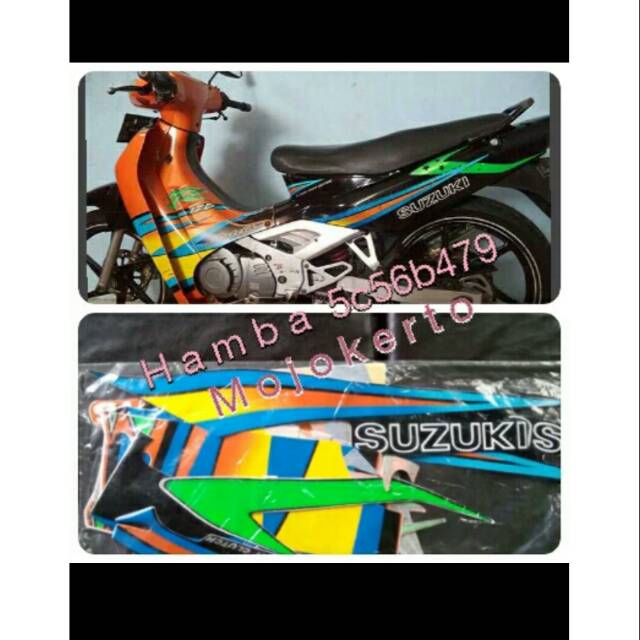 Jual list satria lumba warna kuning hitam orange hitam Biru hitam ...