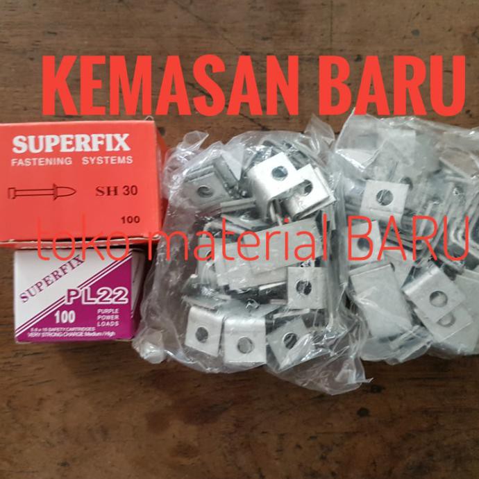 Jual superfix paku ramset - mesiu - angle clip 100 pcs | Shopee Indonesia
