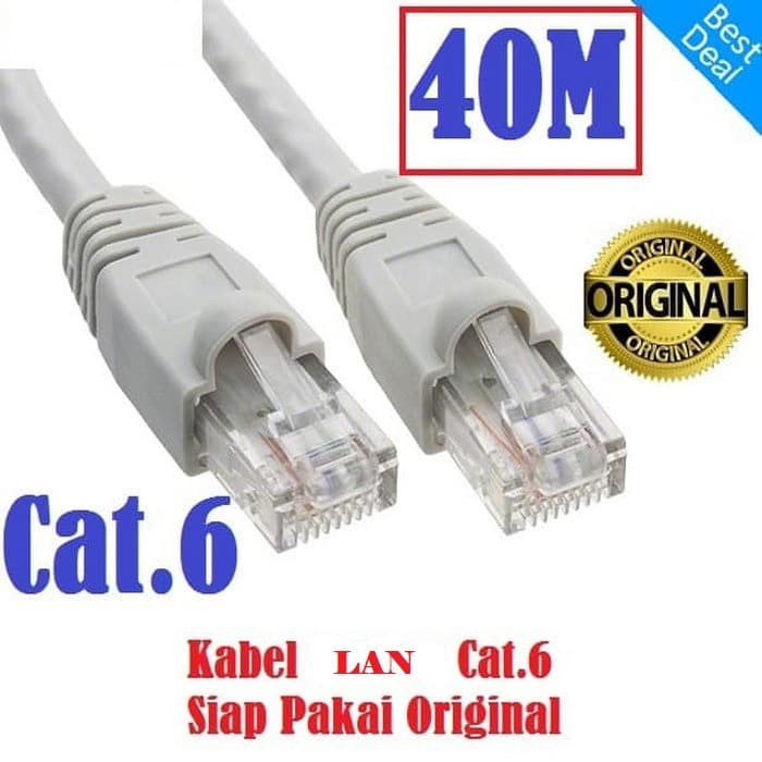 Jual Kabel LAN UTP Cat 6 40M - Cat6 Original 40 Meter | Shopee Indonesia