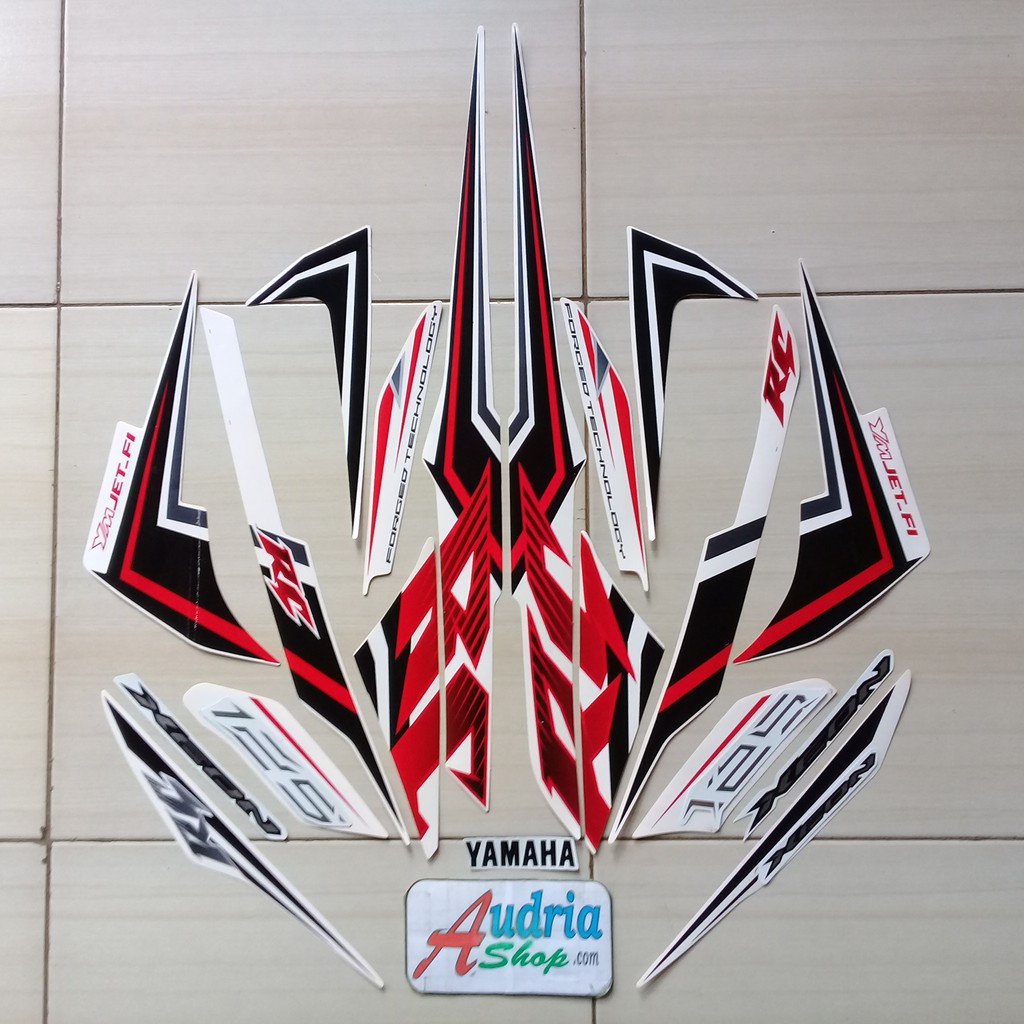 Jual Striping Sticker Motor Yamaha Xeon Rc 125 2014 Full Putih-Merah ...