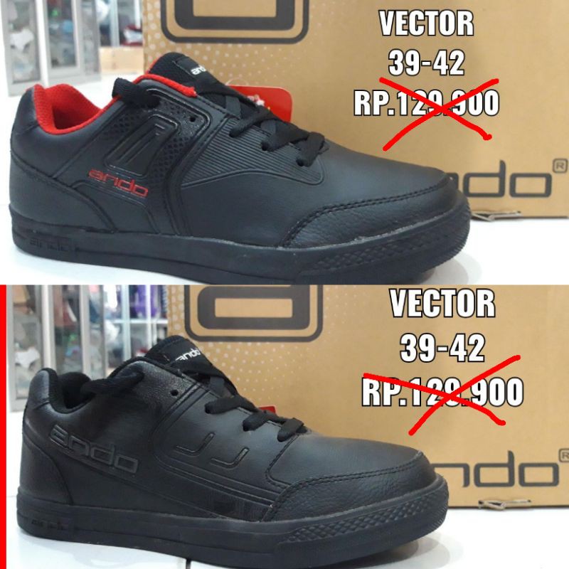 Jual Sepatu Sekolah Ando VECTOR / Sepatu Sekolah SMP-SMA Hitam | Shopee ...
