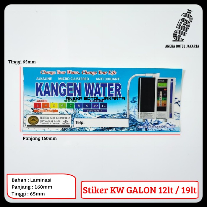 Jual Stiker galon kangen water 12 liter / 19 liter | Shopee Indonesia