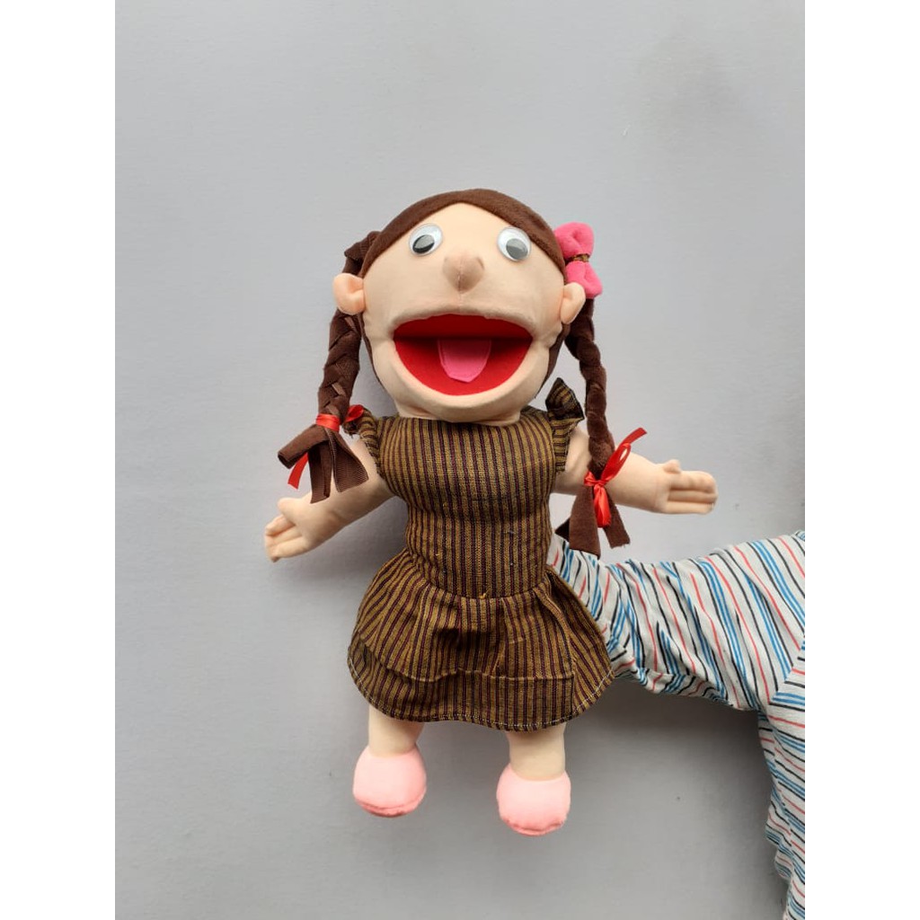 Jual Hand Puppet Muppet Adik Cewek Baju Lurik adat jawa | Boneka ...