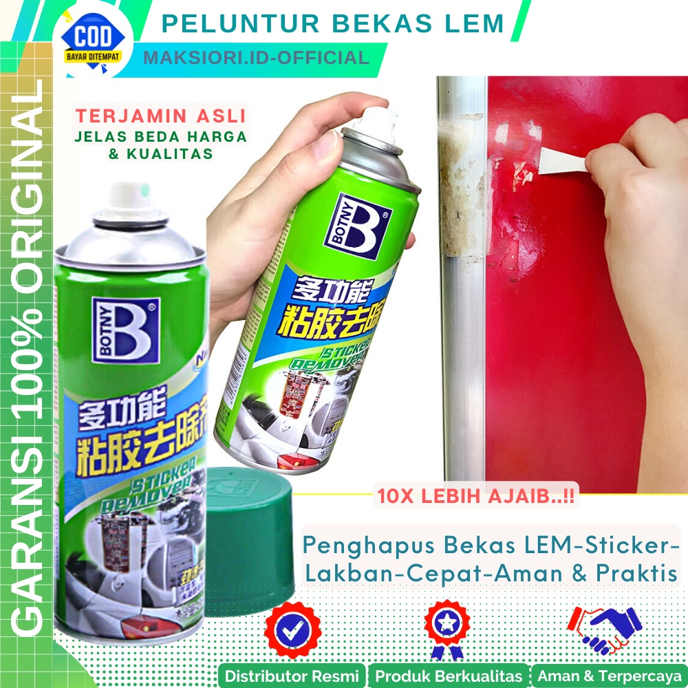 Jual Penghilang Bekas Noda Lem Sticker Botny Spray Penghapus Noda Bekas ...