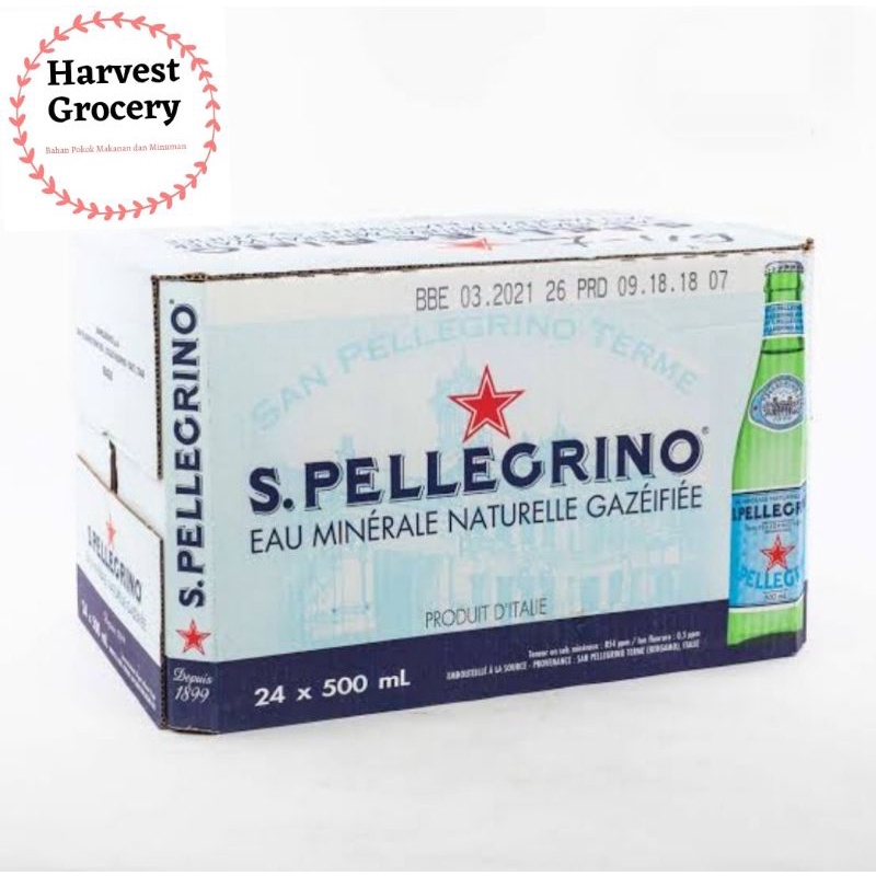 Jual San Pellegrino Sparkling Natural Mineral Water 500ml x 24 btl | Shopee Indonesia