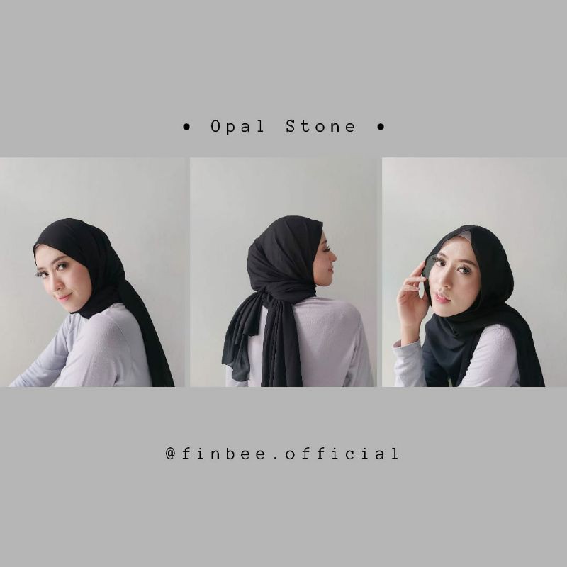 Jual FINBEE pasmina ceruty babydoll premium black 175x75cm | Shopee Indonesia