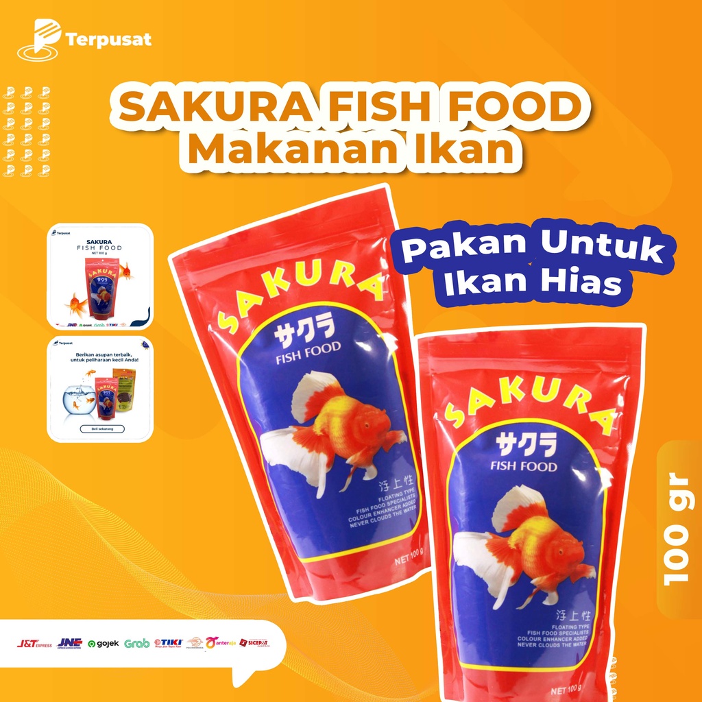 Jual Per 1 Pcs 100 Gram Sakura Fish Pelet Ikan Makanan Ikan Hias Food ...