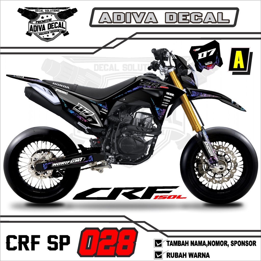 Jual Decal CRF 150 L Fullbody Trail supermoto PLUS PAPAN NAMA-Dekal ...
