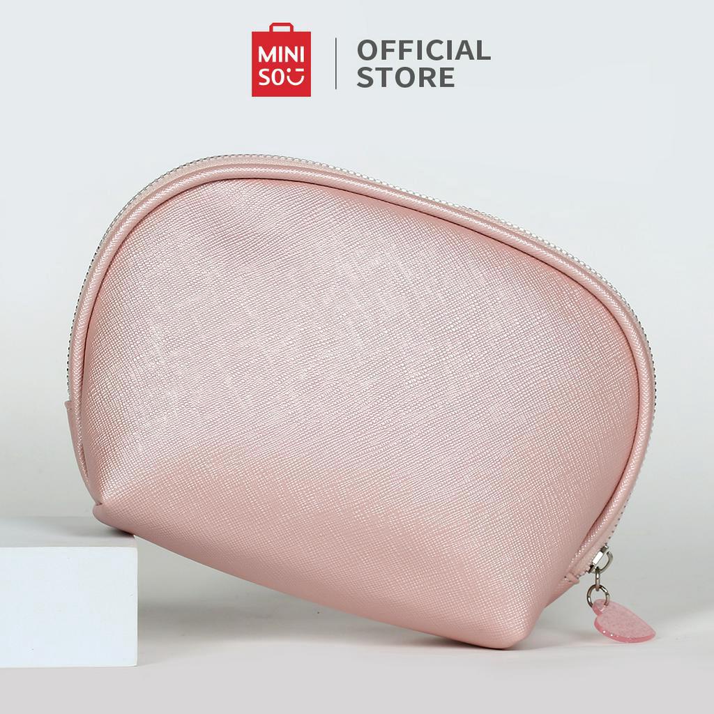 Jual MINISO Tas Kosmetik Cosmetic Bag Rectangular Pearlized Pink ...