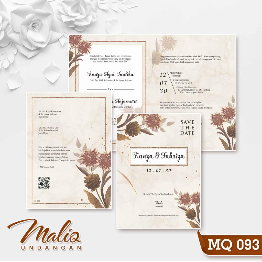 Jual BEST SELLER Kertas Blangko Undangan Nikah MALIQ 93 Design Menarik ...