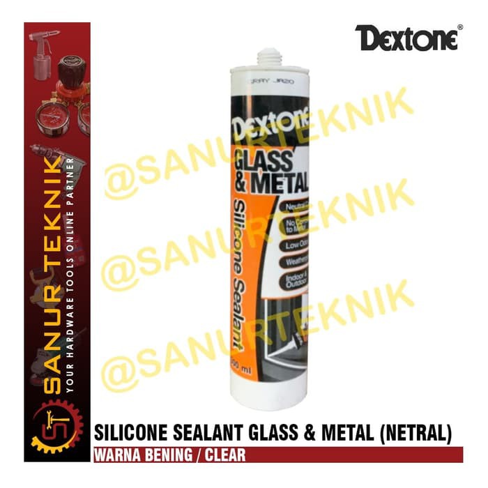 Jual Silikon Netral / Silicone Sealant Neutral Glass Metal DEXTONE ...