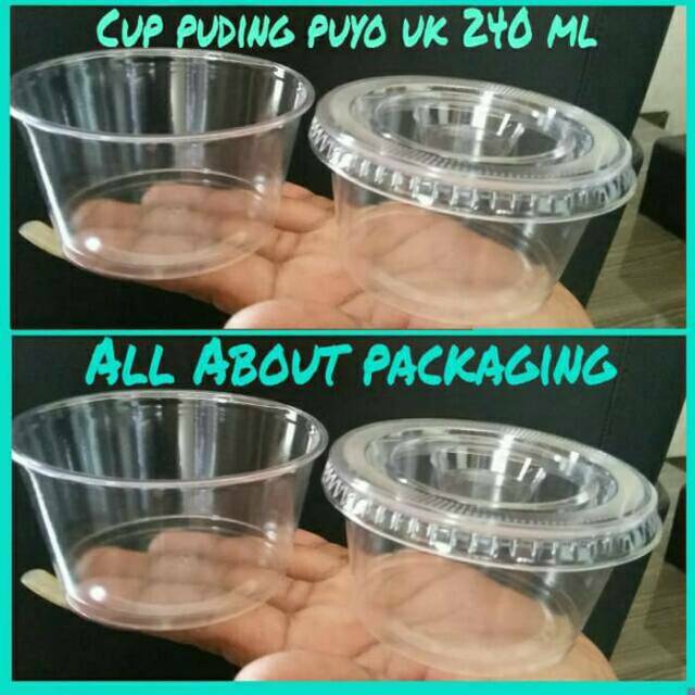 Jual Per 50pcs Cup pudding puyo 240 ml / tempat puding / gelas puding ...