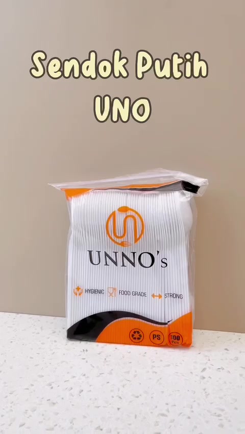 Jual [100 Pcs] Sendok Makan Putih Uno Food Grade Higenies Kuat Tidak ...