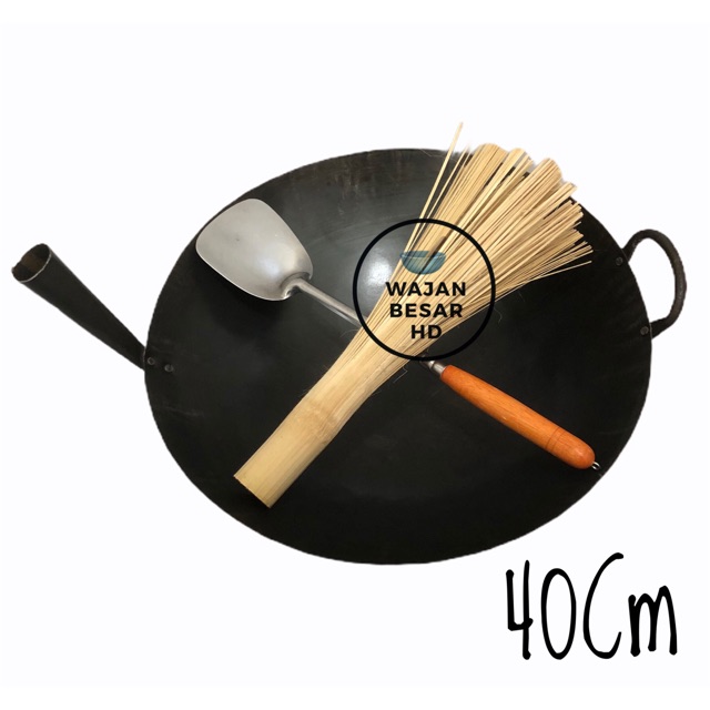 Jual ( Bundle ) Kuali Wajan Penggorengan Nasi Goreng wok Chinese Food ...