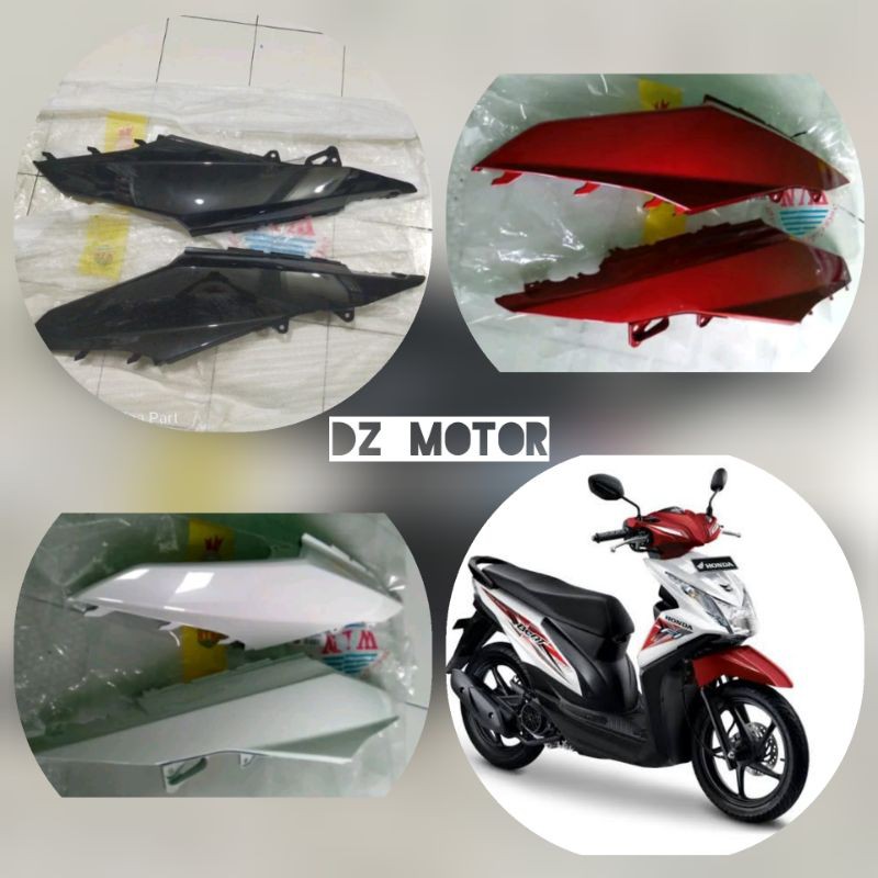 Jual Cover Body Belakang Honda Beat FI ESP 2013-2015 Hitam Putih Merah ...