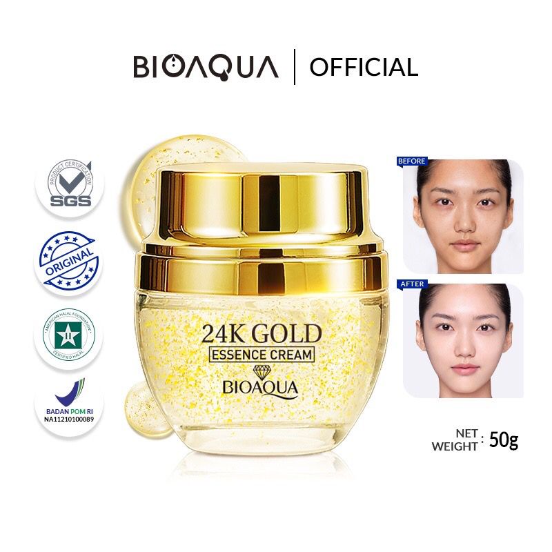 Jual Laamiahijab BIOAQUA 24K Gold Black Truffle Skin Care Serries ...