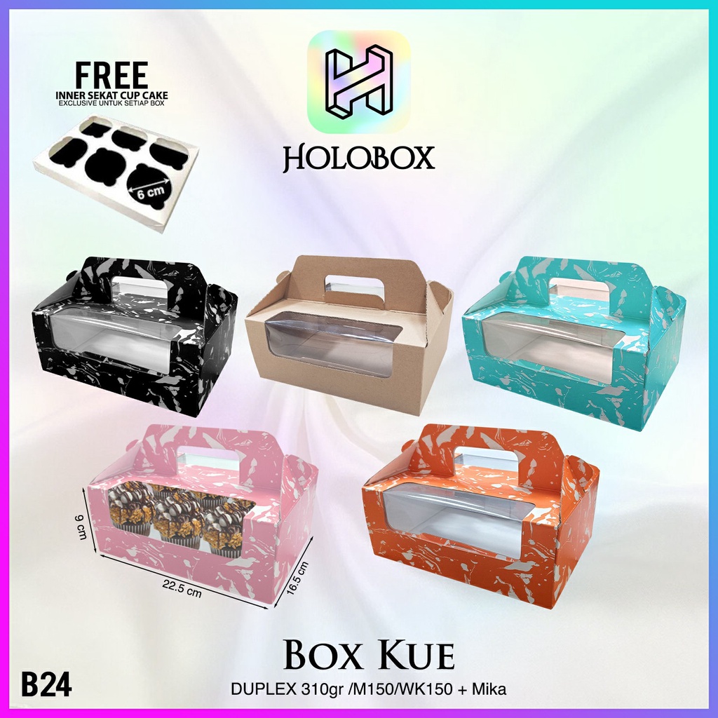 Jual Cake Box Mika / Kotak Kue Mika Transparan / Dus Kue Mewah /B24 ...