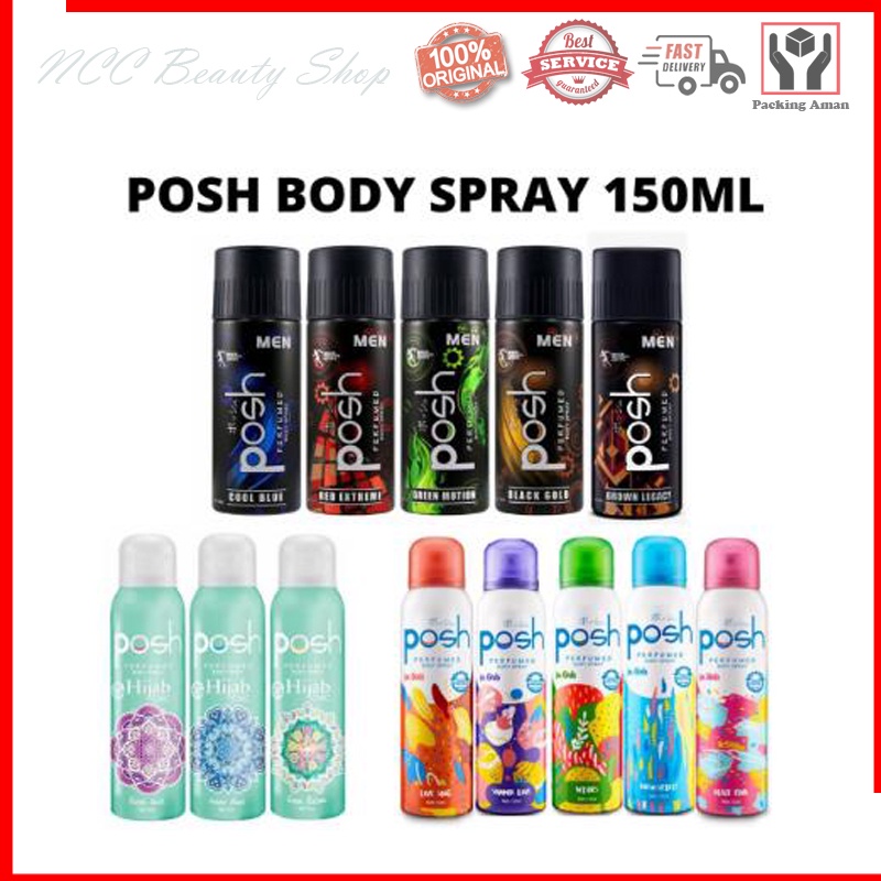 Jual * NCC * POSH Parfum Body Spray Perfume Form Men And Women Odour ...