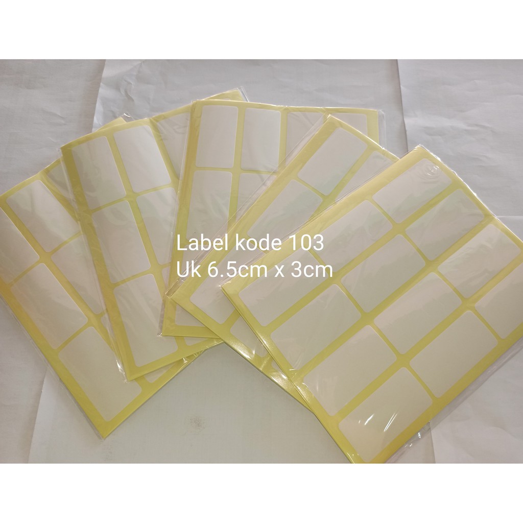 Jual Stiker Label 103 6,5 x 3 cm ISI 120 label per pcs | Shopee Indonesia