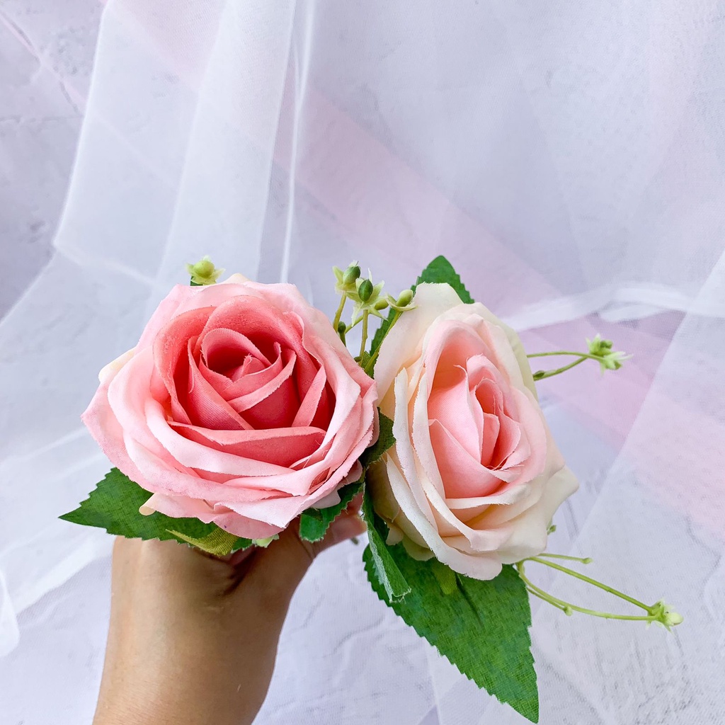 Jual Bunga Artificial / Topper Cake Bunga / Hiasan Kue - Mawar 7cm ...