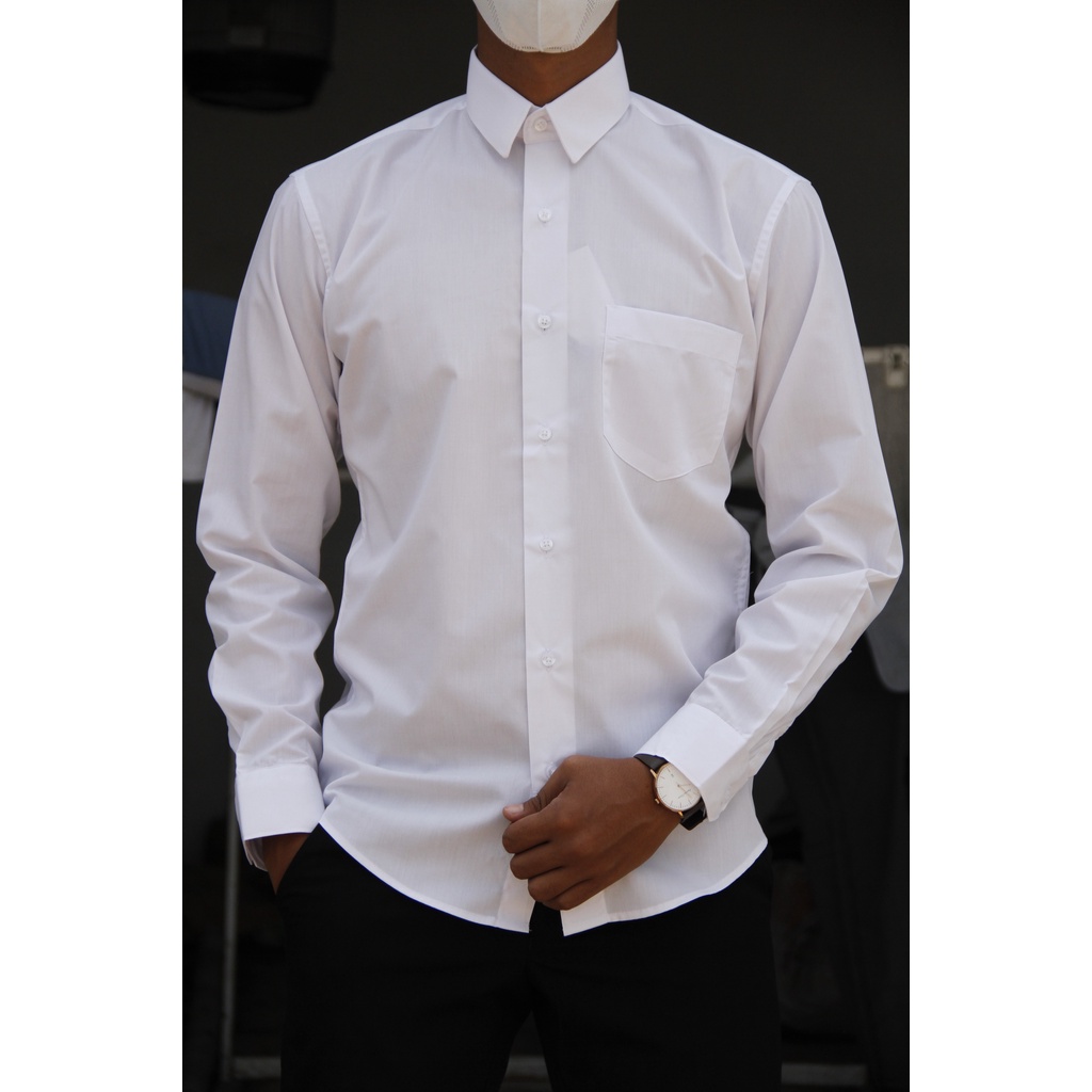 Jual Hem Kemeja Formal Reguler Fit Stanley Adams Warna Putih Lengan ...
