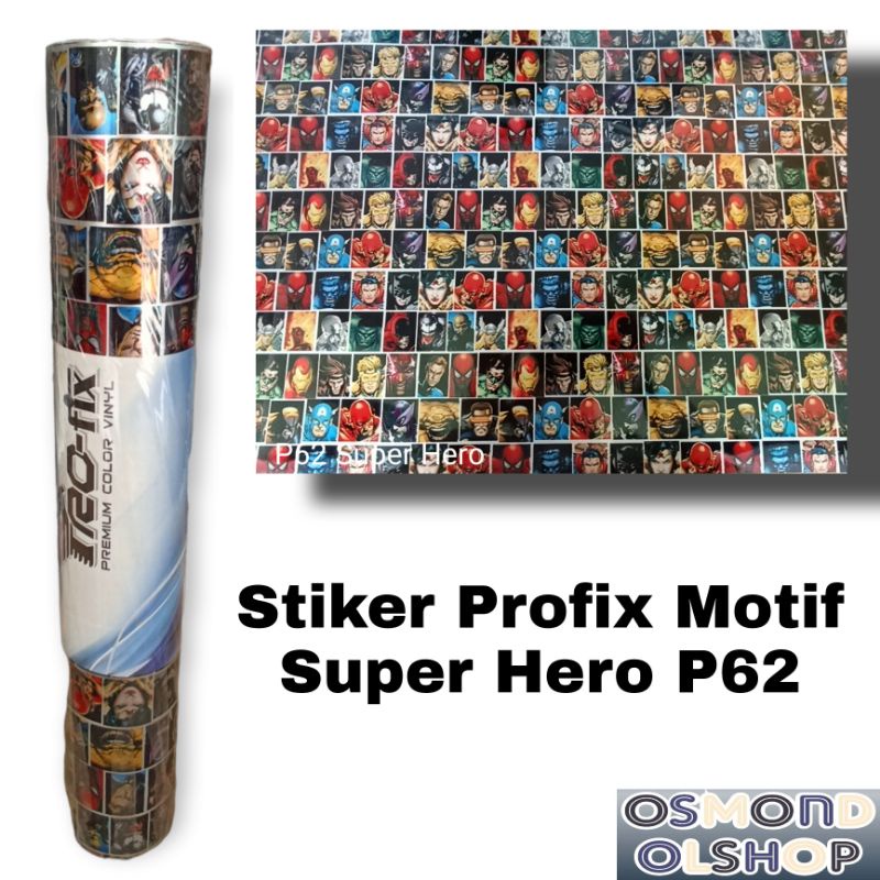 Jual Stiker Profix Motif Karakter Super Hero, Batik, Celebrity (Meteran ...