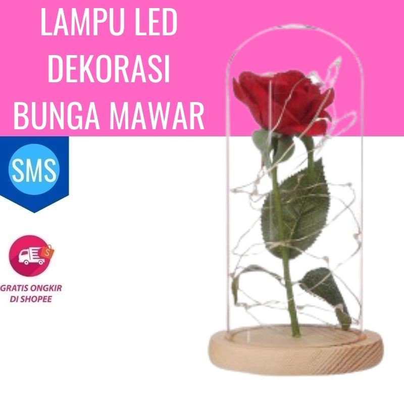 Jual Lampu LED Dekorasi Bunga Mawar Beauty and The Beast Rose | Shopee ...