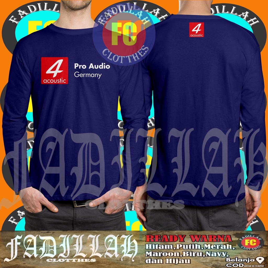 Jual Kaos Four Acoustic Pro Audio Germany Logo 4 Acoustic Lengan ...