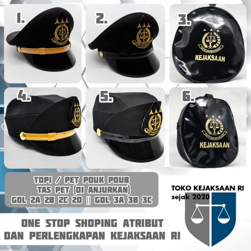 Jual Topi Pet Pduk Pdub Kejaksaan ri gol 2a 2b 2c 2d 3a 3b 3c Jaksa Tu ...
