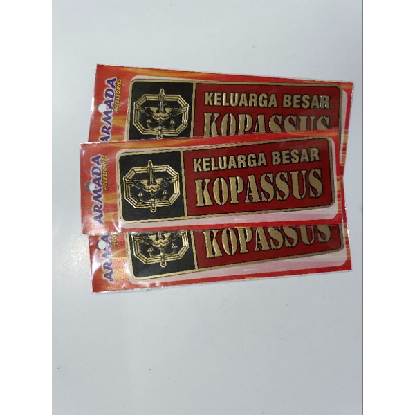 Jual Stiker PVC Panjang Keluarga Besar KOPASSUS Komando | Stiker PVC ...