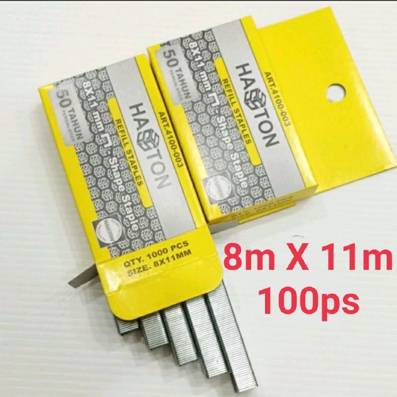 Jual STAPLES ISI STAPLES GUN HASTON PROHEX 8M X 11MM ISI 100PCS ...