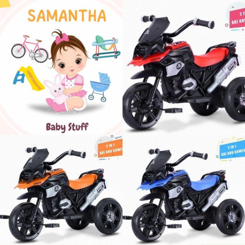 Jual MOTOR AKI MAINAN ANAK RODA TIGA BISA GOWES EXOTIC EMT 2214/ET 2102 ...